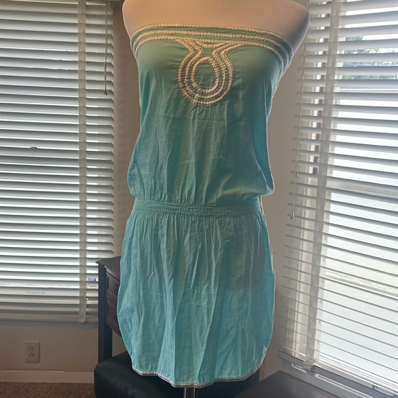 Heidi Klein | Swim | Heidi Klein Aquawhite Strapless Swim Cover Up Size ...